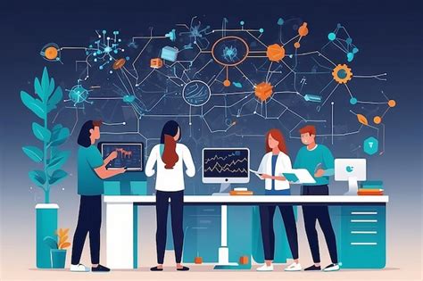 premium photo aidriven bioanalysis flat vector illustration of