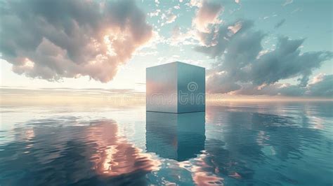 Symmetrical Cube Float Reflective Elegance Stock Illustration Illustration Of Symmetrical