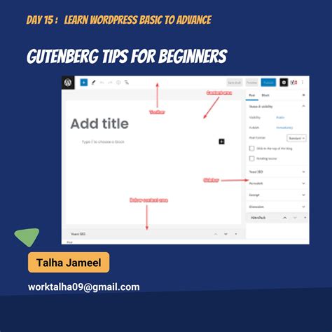 Talha Jameel On Linkedin Wordpress Gutenberg Bloggingtips Contentcreation Webdesign
