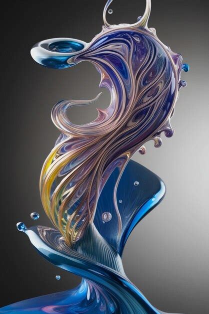 Fluid Object And Realistic Liquid Effects Premium Ai Generated Image