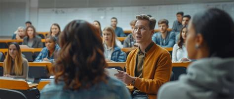 Premium Photo Interested And Thoughtful Scholars Listening And