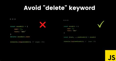 Avoid The Delete Keyword In Javascript