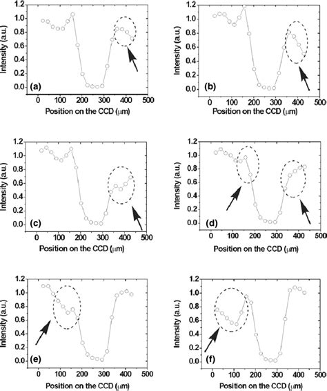 Cross Section Profiles Of The Images A F Shown In Figure 6 These