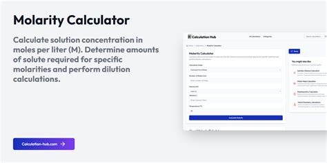 Molarity Calculator Calculation Hub