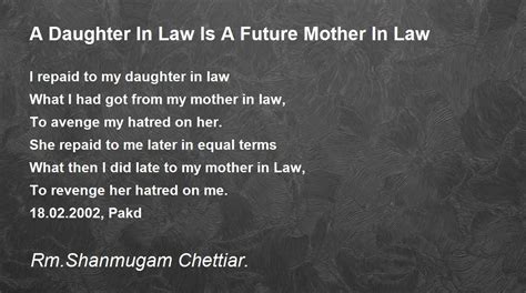 Mother In Law Poems From Daughter In Law