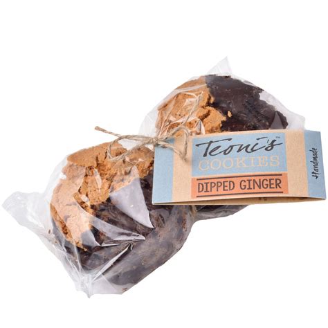 Teonis Cookies Dipped Stem Ginger 12x300g Auguste Noel Ltd