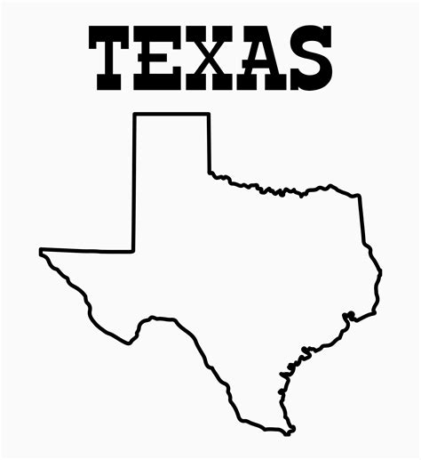 Texas Map Coloring Sheet 2025