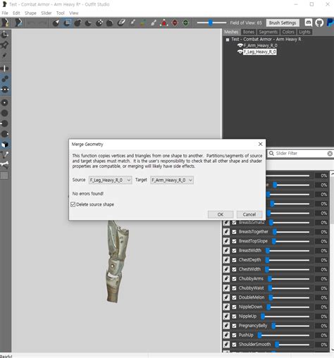 Slider Data Loss During Merging Geometries Issue Ousnius BodySlide And Outfit Studio