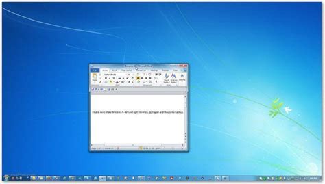 Disable Aero Shake In Windows And
