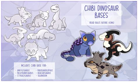 Chibi Dinosaur Bases Nidomikos Ko Fi Shop
