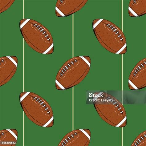 축구 럭비 공 원활한 패턴 손으로 그린된 스케치 벡터 일러스트 레이 션 Championship에 대한 스톡 벡터 아트 및 기타 이미지 Championship 가죽