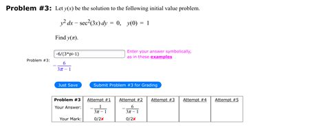 Solved Problem Let Y X Be The Solution To The Chegg Com