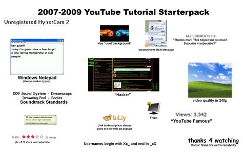 2007 2009 Youtube Tutorial Starterpack Rstarterpacks