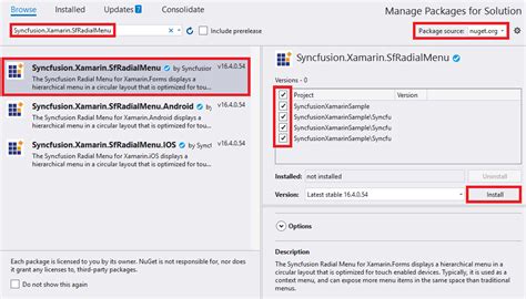Getting Started With Xamarin Radial Menu Control Syncfusion