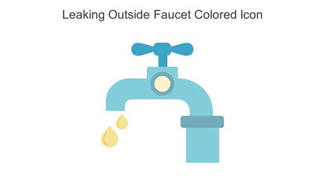 Leaking Outside Faucet Colored Icon In Powerpoint Pptx Png And Editable