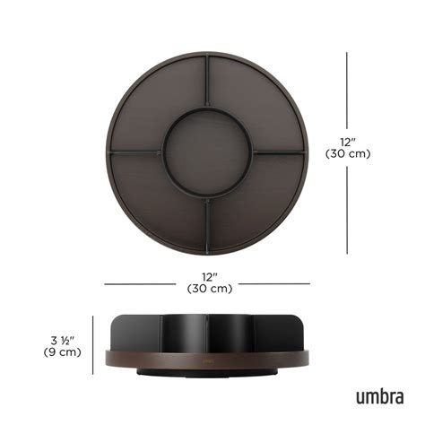 Ornament Home Umbra Bellwood Lazy Susan Кухненски органайзер разделител орех Съхранение и