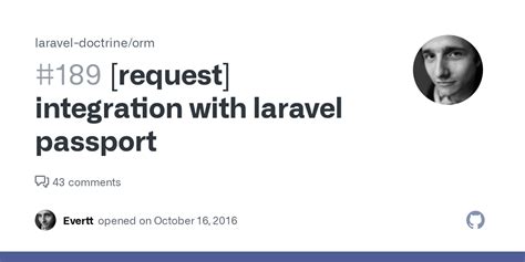 Request Integration With Laravel Passport · Issue 189 · Laravel