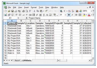 Creating A Basic Excel Export Template J Street LIMS