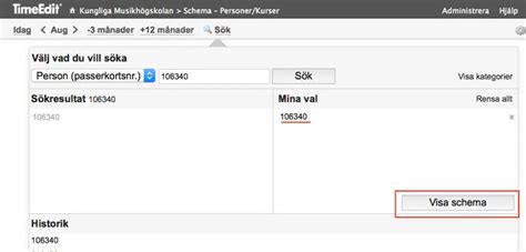 Schedule In Timeedit Kungl Musikhögskolan