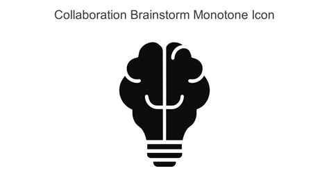 Collaboration Brainstorm Monotone Icon In Powerpoint Pptx Png And Editable Eps Format PPT Sample