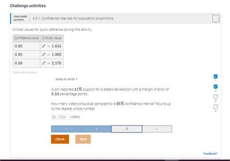 Solved Challenge Activities Confidence Intervals For Chegg