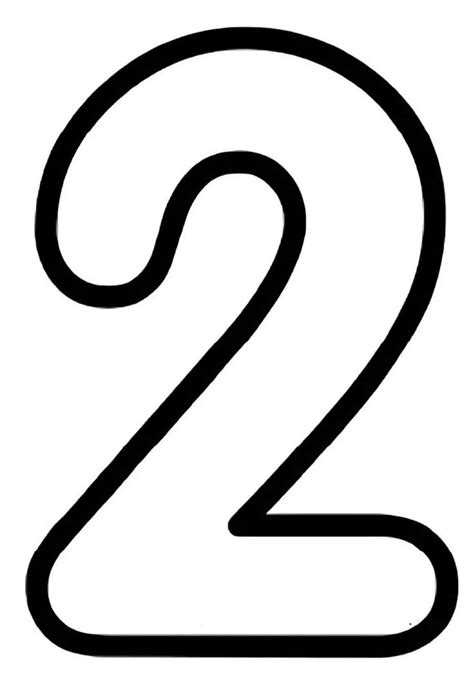 Número 2 Para Colorear Descarga E Imprime Gratis