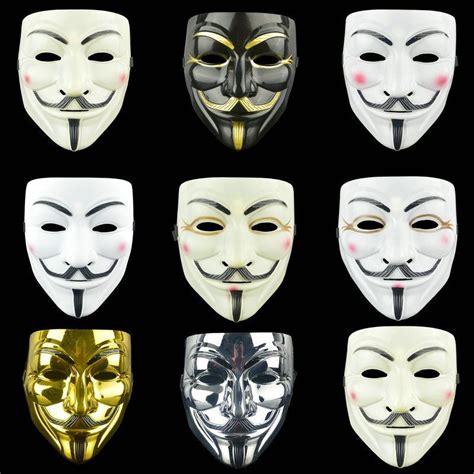 Jual Movie Cosplay V For Vendetta Hacker Mask Anonymous Guy Fawkes Halloween Christmas Party