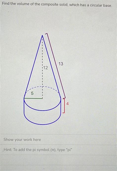 [answered] find the volume of the composite solid which has a circular