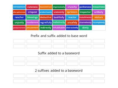 Wilson Prefix Suffix Sort Teaching Resources