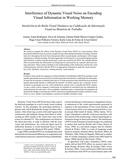 pdf interference of dynamic visual noise on encoding visual