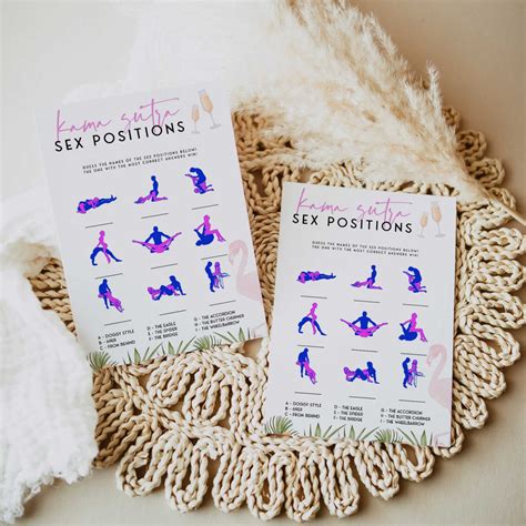 Editable Sex Positions Game Miami Bachelorette Party Ohhappyprintables