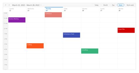 WinUI Scheduler Event Calendar Control Syncfusion