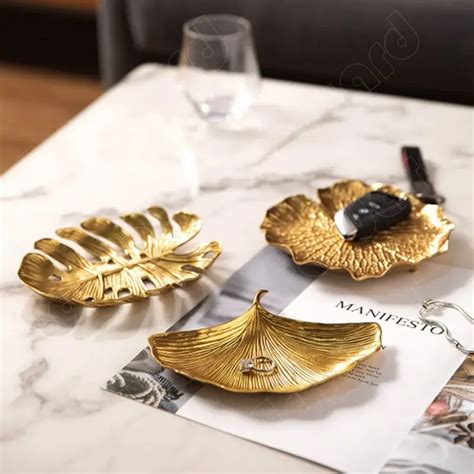 Nordic Style Tray Pure Copper Light Luxury Trays Jewelry Jewelry Plate Ring Eardrop Trays