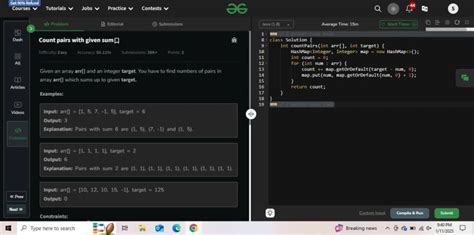 Samiksha Mishra On Linkedin Gfg160 Geekstreak2024 Problemsolving Dsa Hashing