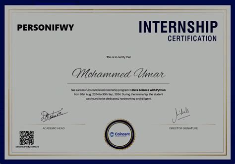 Datascience Python Internship Learning Machinelearning Mohammed Umar