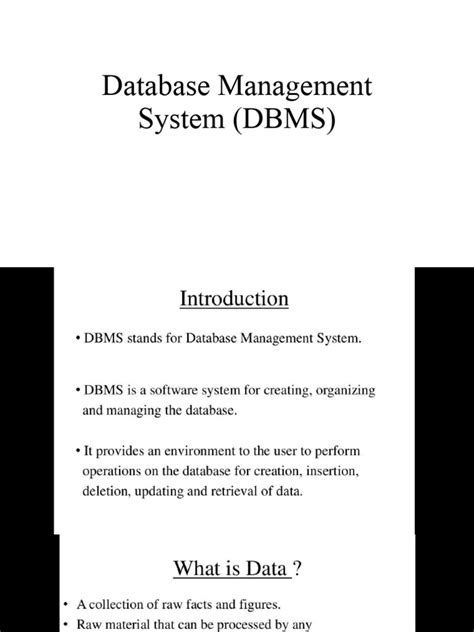 database management system dbms pdf