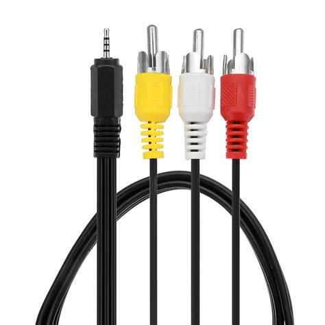 2 5mm Mini Stereo Aux Plug To 3 RCA Male Adapter AV Audio Video Cable Walmart Canada