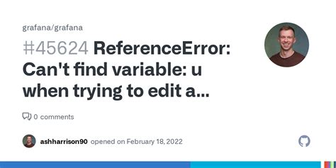 Referenceerror Cant Find Variable U When Trying To Edit A Panel In