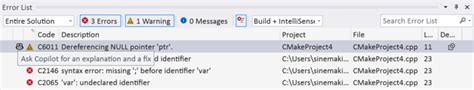Fix C Warnings And Errors With Copilot Introducing AI Assisted Code Fixes In Visual Studio