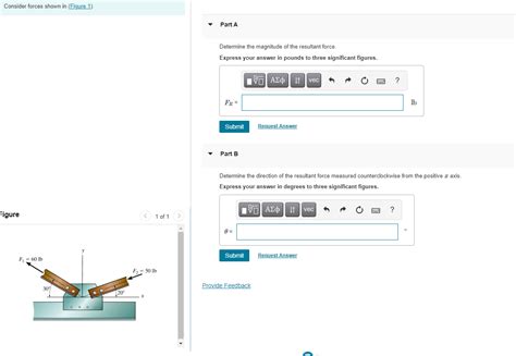 Solved Consider Forces Shown In Figure 1 Part A Determine