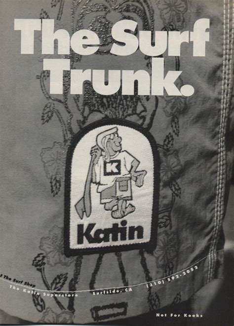 Old Katin Ad Vintage Surf Surf Trunks Surfing
