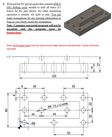 Solved 2 Write Partial Nc Part Program That Contains Only