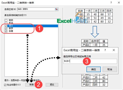 Excel二维表转一维表，原来这么简单数据