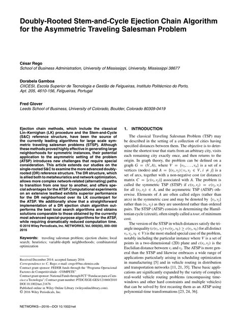 Pdf Doubly‐rooted Stem‐and‐cycle Ejection Chain Algorithm For The