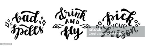 3 재미 할로윈 시즌의 세트는 손으로 문자 로고 아이콘을 따옴표 초대장 캘린더 주최자 카드 배너 포스터 머그잔 스크랩북 베개