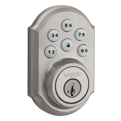 Weiser Powerbolt 3 10 Button Keypad Polished Brass Electronic Keyless Entry Door Lock Dead