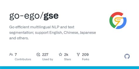 GitHub Go Ego Gse Go Efficient Multilingual NLP And Text Segmentation Support English
