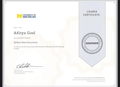Aditya Goel On Linkedin Python Datastructures Coursera
