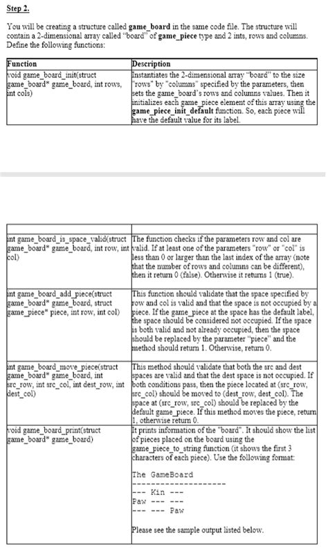 Solved Step L First You Need To Create A Structure