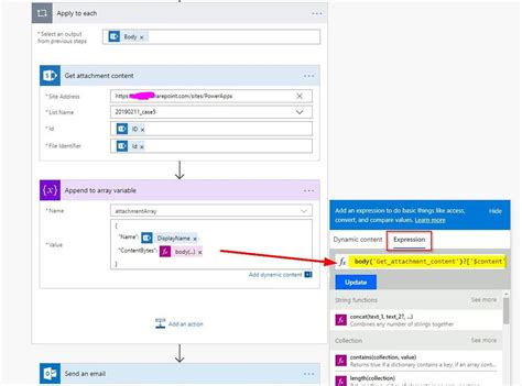 Solved Send Attachments On A Sharepoint List Via Outlook Power